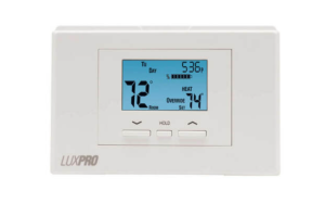 How to set the temperature on a Luxpro thermostat - Clean Crisp Air